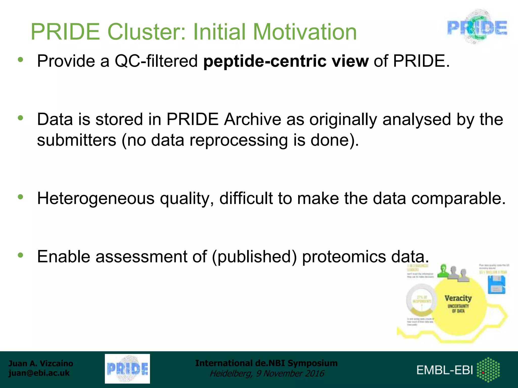 Proteomics public data resources: enabling "big data" analysis in proteomics | PPT