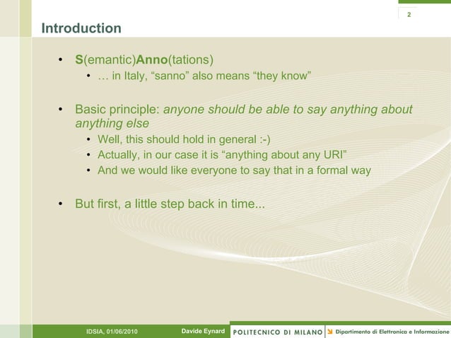 Sanno A Unifying Framework For Semantic Annotation Ppt