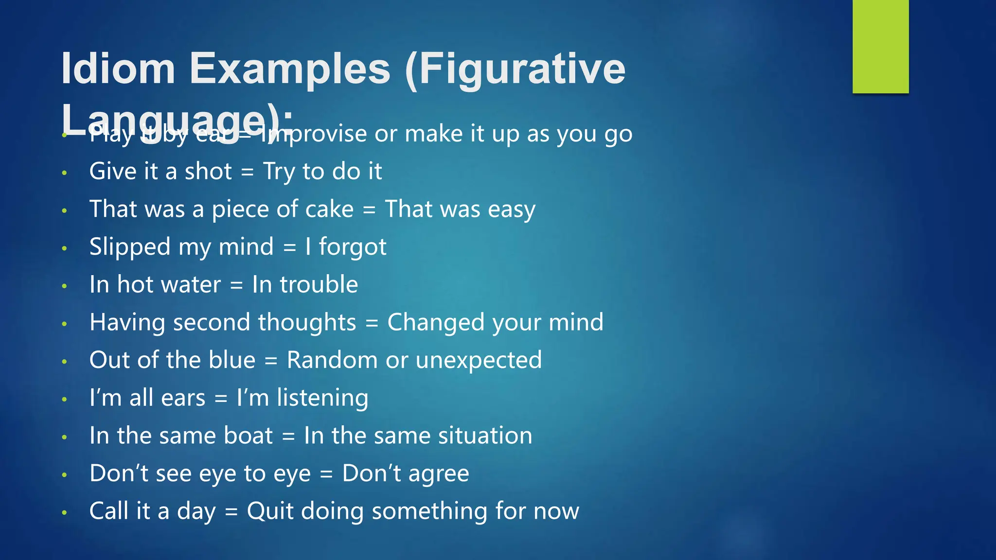 Talking about Idioms in IELTS Practicess | PPTX