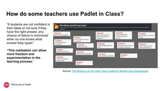 Talking about Padlet: Presented at Imagine Learning (pka Twig Education ...