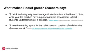 Talking about Padlet: Presented at Imagine Learning (pka Twig Education ...