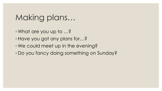 Talking about plans | PPTX
