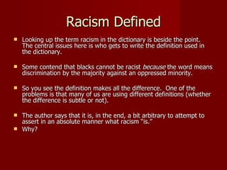 Talking about racism | PPT | Debated Sensitive Social Issues ...