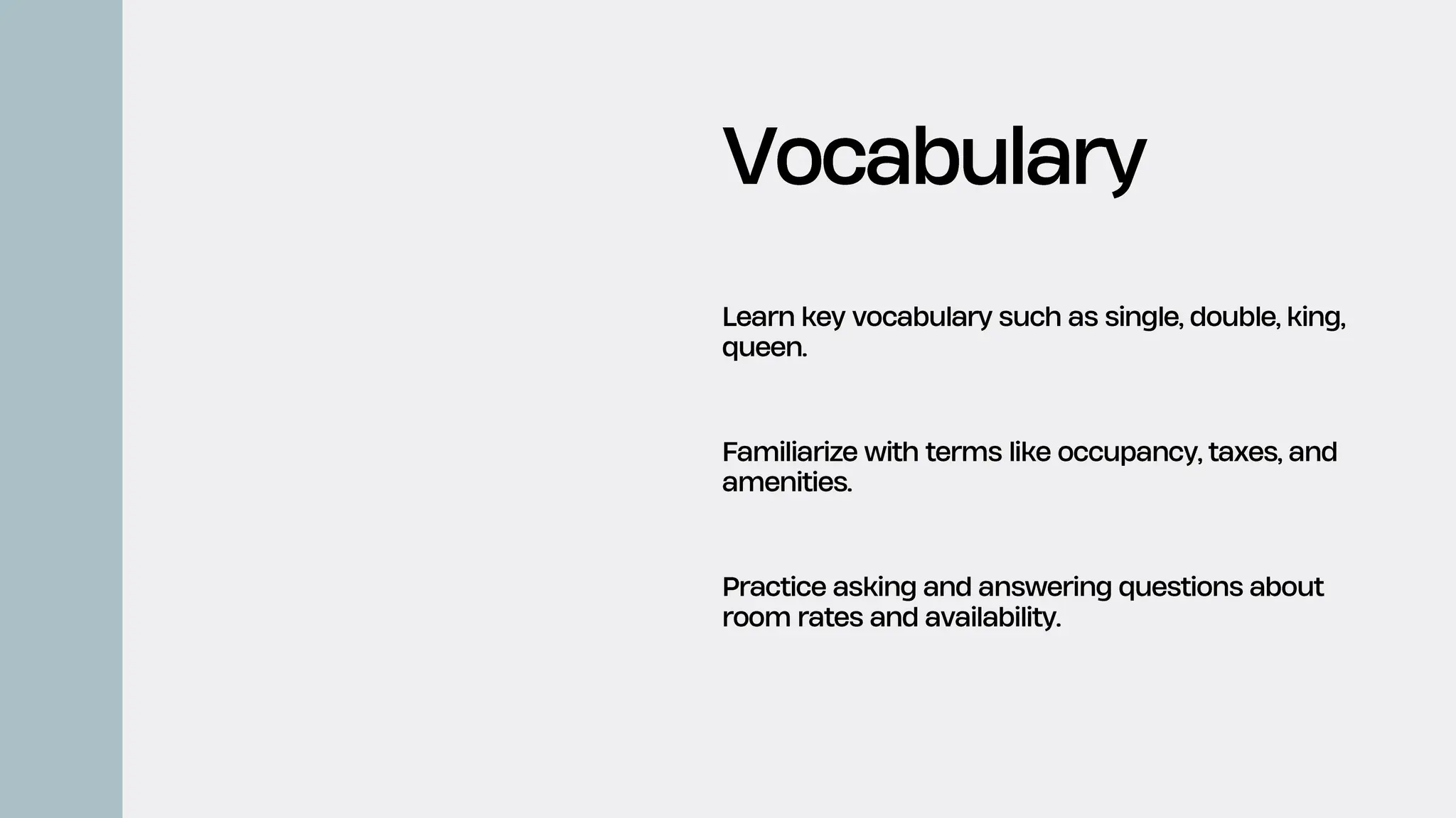 Talking about Room Rates in English.pptx | Hotels and Motels | Travel Type
