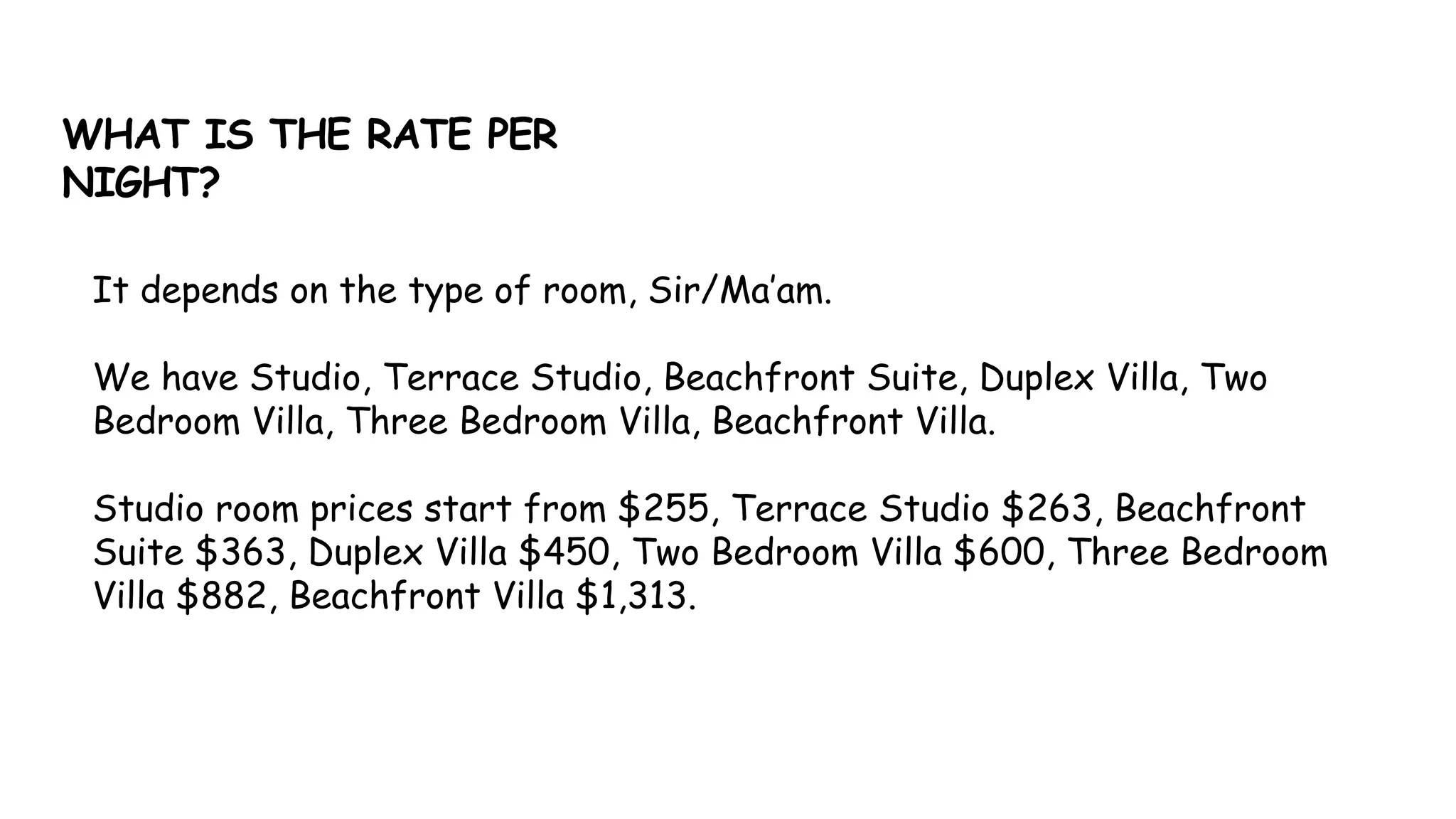 Talking about Room Rates in English.pptx | Hotels and Motels | Travel Type