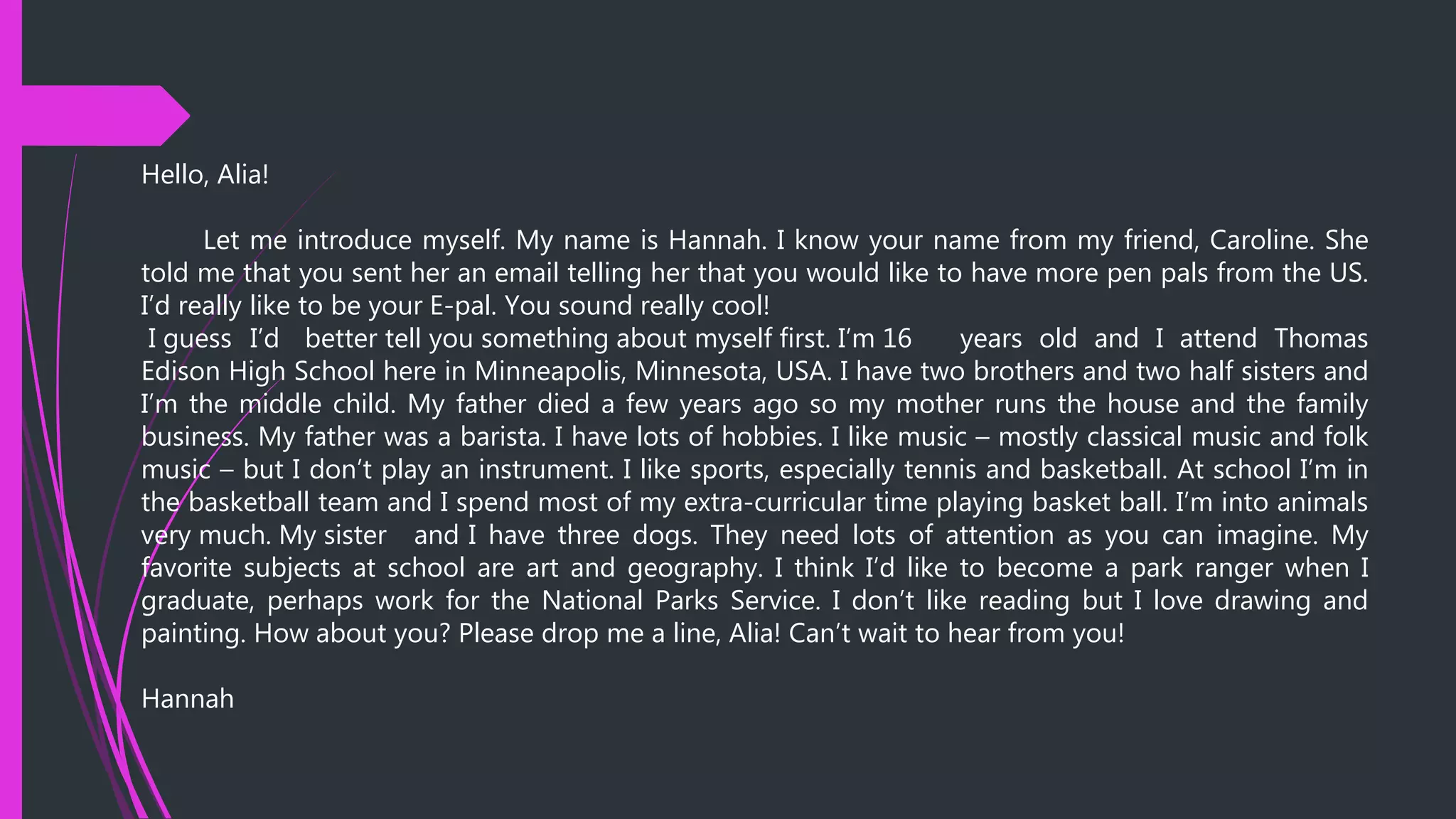 Talking about self | PPT