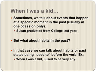 Talking about the past | PPTX