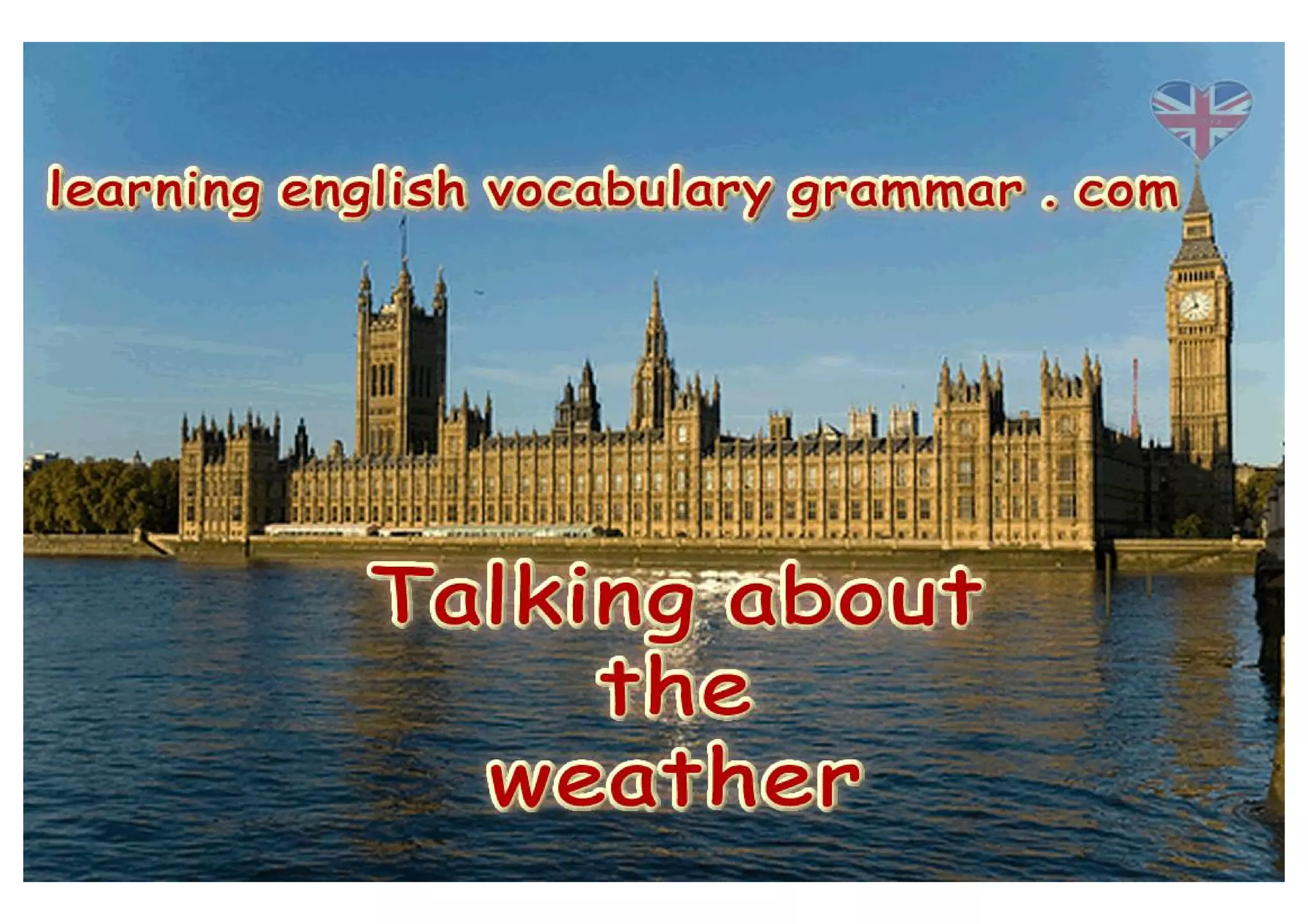 Learning how to talk about the weather learning basic English with ...