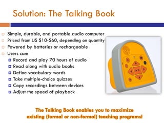 Talking Book For Education | PDF