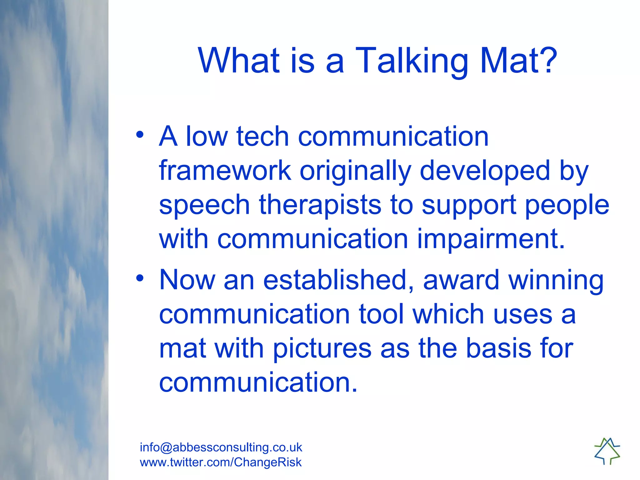 Talking mats for coaching | PPT