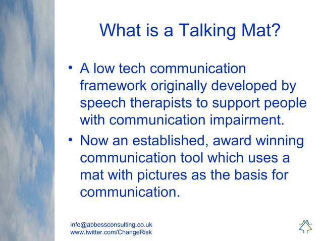 Talking mats for coaching | PPT