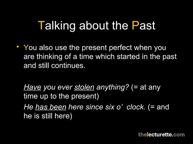 Talking about the Past | PPT