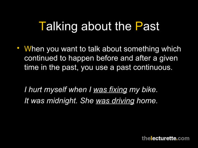 Talking about the Past | PPT