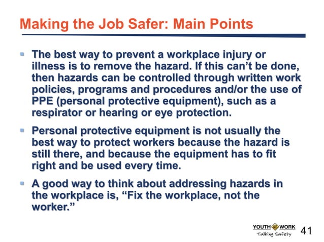 NJ Youth@Work Talking Safety | PPTX | Injuries | Diseases and Conditions