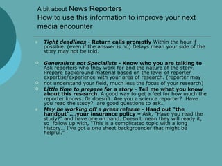 Science Communication: Talking to the Media | PPT