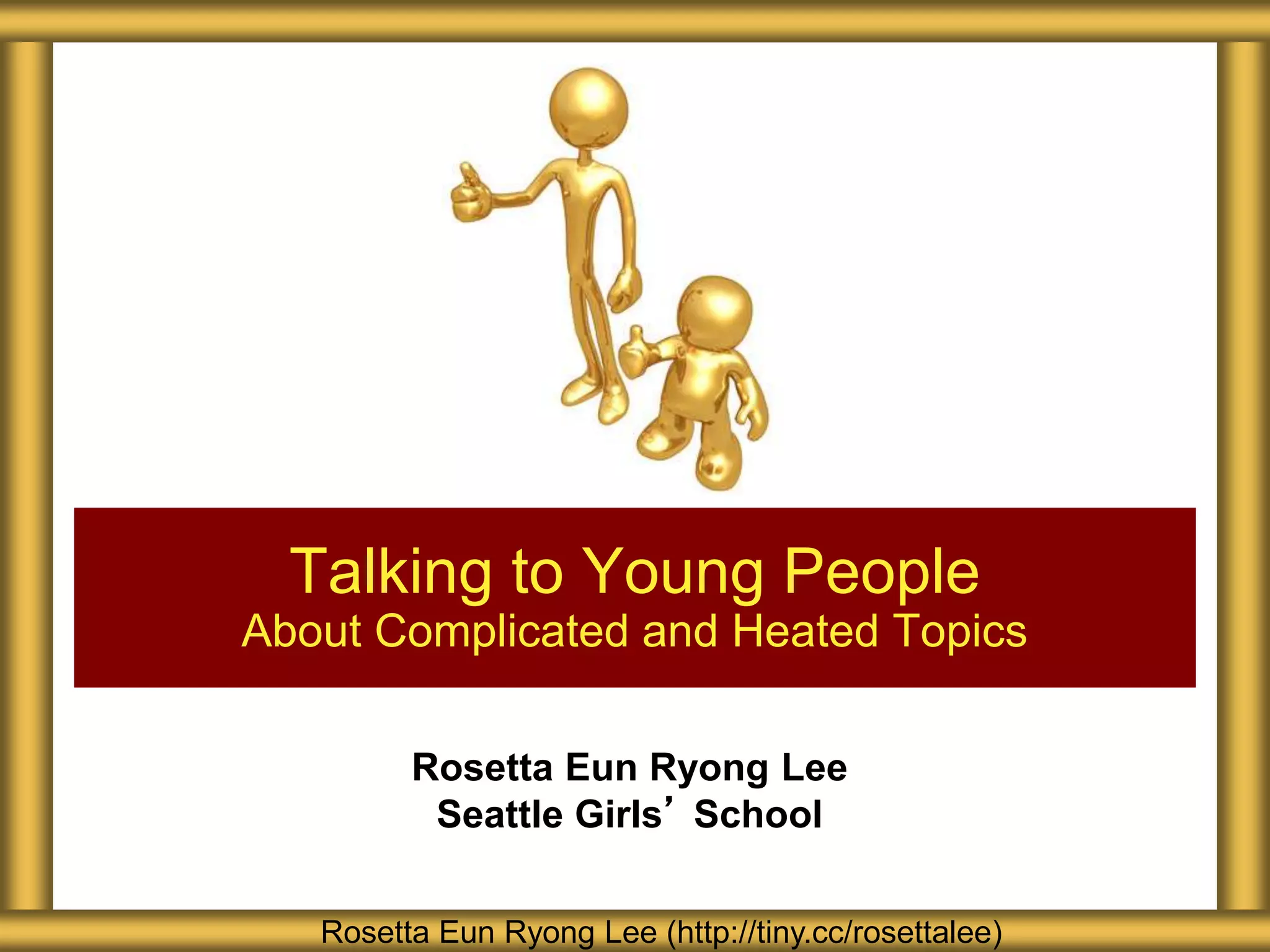Generic Talking to Youth (General and Specific) | PPT