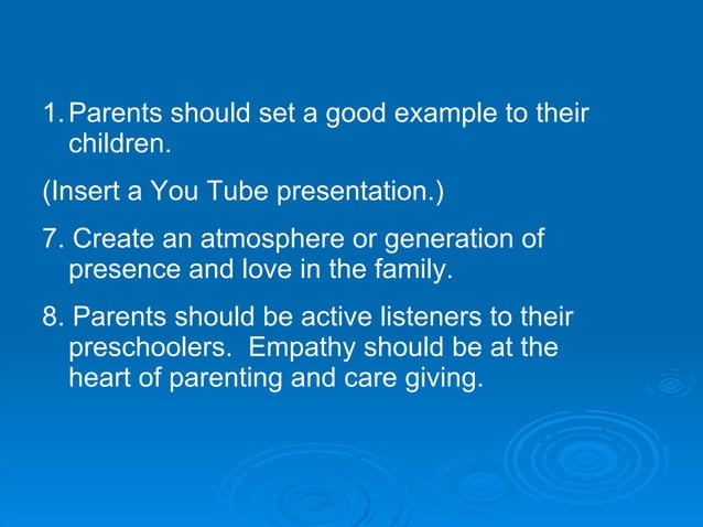 Parents' Role on Early Childhood Development | PPT | Daycare and Pre ...