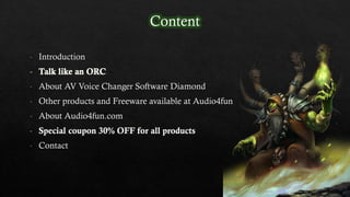 Talk Like Orcs in Warcraft | PPT