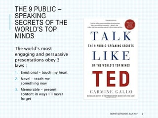 Talk like TED - Book Summary | PPTX