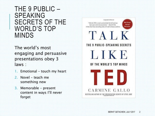 Talk like TED - Book Summary | PPTX