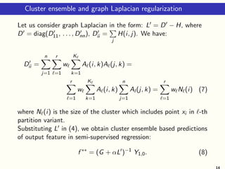 Semi-Supervised Regression using Cluster Ensemble | PPT