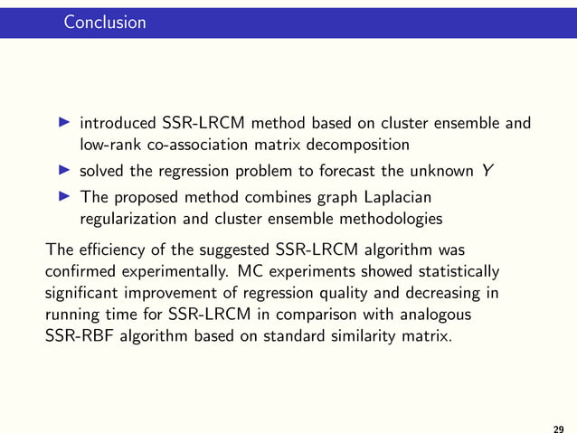 Semi-Supervised Regression using Cluster Ensemble | PPT