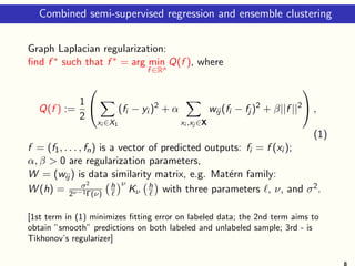Semi-Supervised Regression using Cluster Ensemble | PPT