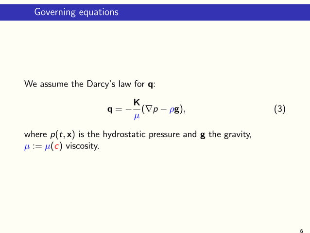 Propagation of Uncertainties in Density Driven Groundwater Flow | PPT