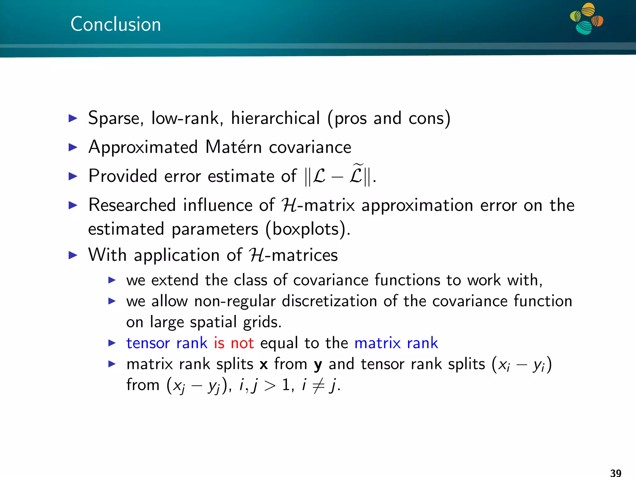 Overview of sparse and low-rank matrix / tensor techniques | PDF