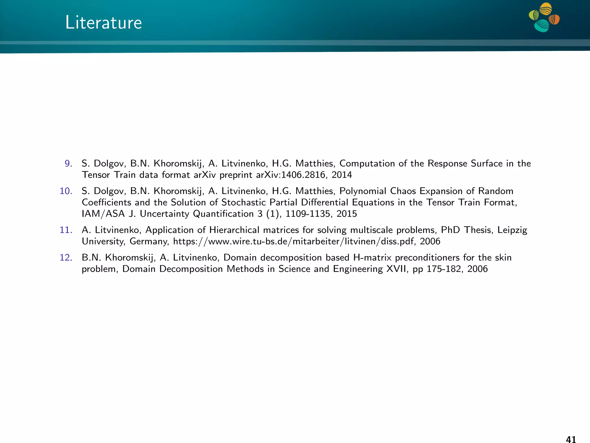 Overview of sparse and low-rank matrix / tensor techniques | PDF
