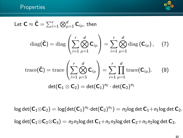 Overview of sparse and low-rank matrix / tensor techniques | PPT