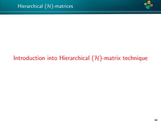 Application of Parallel Hierarchical Matrices in Spatial Statistics and Parameter Identification ...