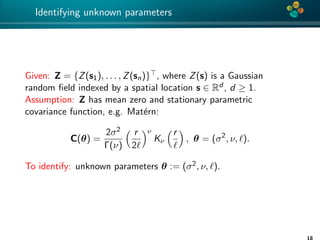 Application of Parallel Hierarchical Matrices in Spatial Statistics and Parameter Identification ...