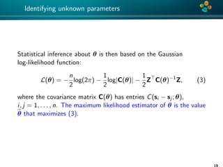 Application of Parallel Hierarchical Matrices in Spatial Statistics and Parameter Identification ...
