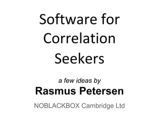 Talk London Quantified Self meetup (~sept 2013) | PPT