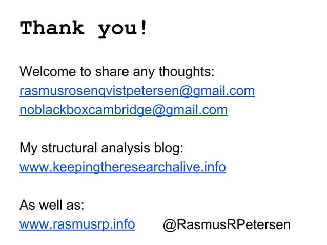 Talk London Quantified Self meetup (~sept 2013) | PPT