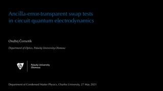 Ancilla-error-transparent swap tests in circuit quantum electrodynamics ...
