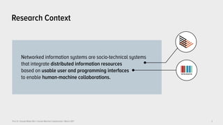 Human-Machine Collaboration in Networked Information Systems | PPT