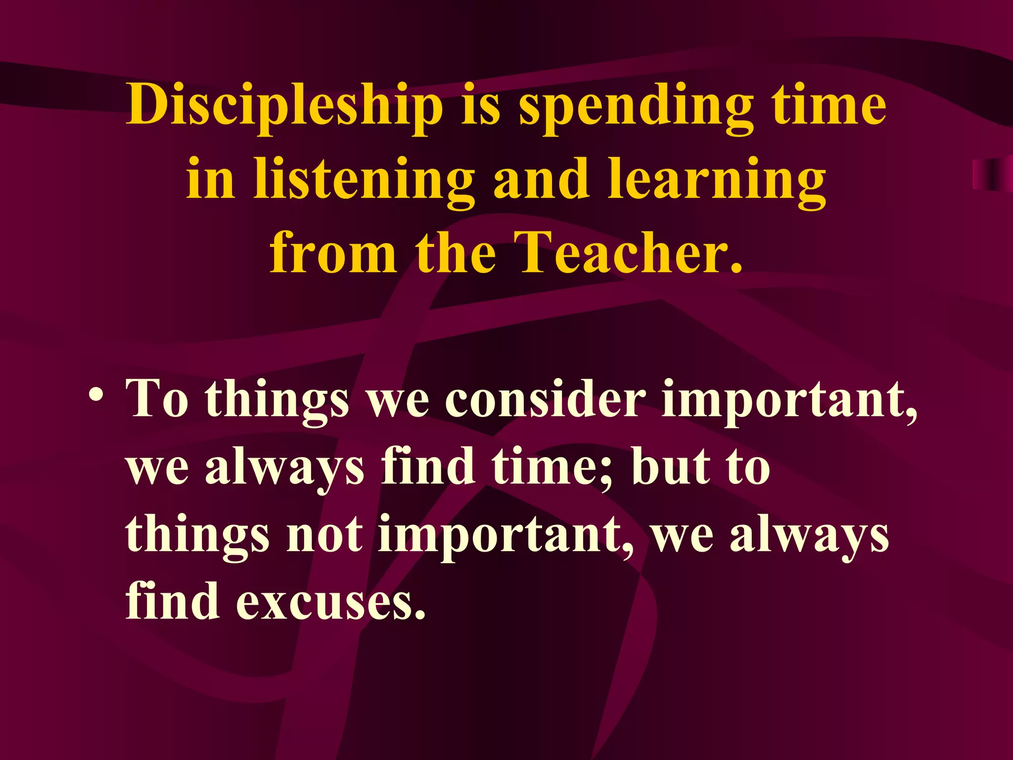 Talk no. 2, Call to Discipleship | PPT