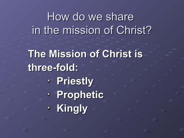 Talk no. 4, Call to Communion & Mission | PPT | Christianity | Religion ...