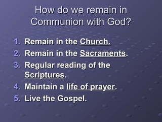 Talk no. 4, Call to Communion & Mission | PPT | Christianity | Religion ...