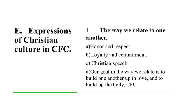 Talk No 4. covenant orientation.pptxCFC is a Christian community with ...