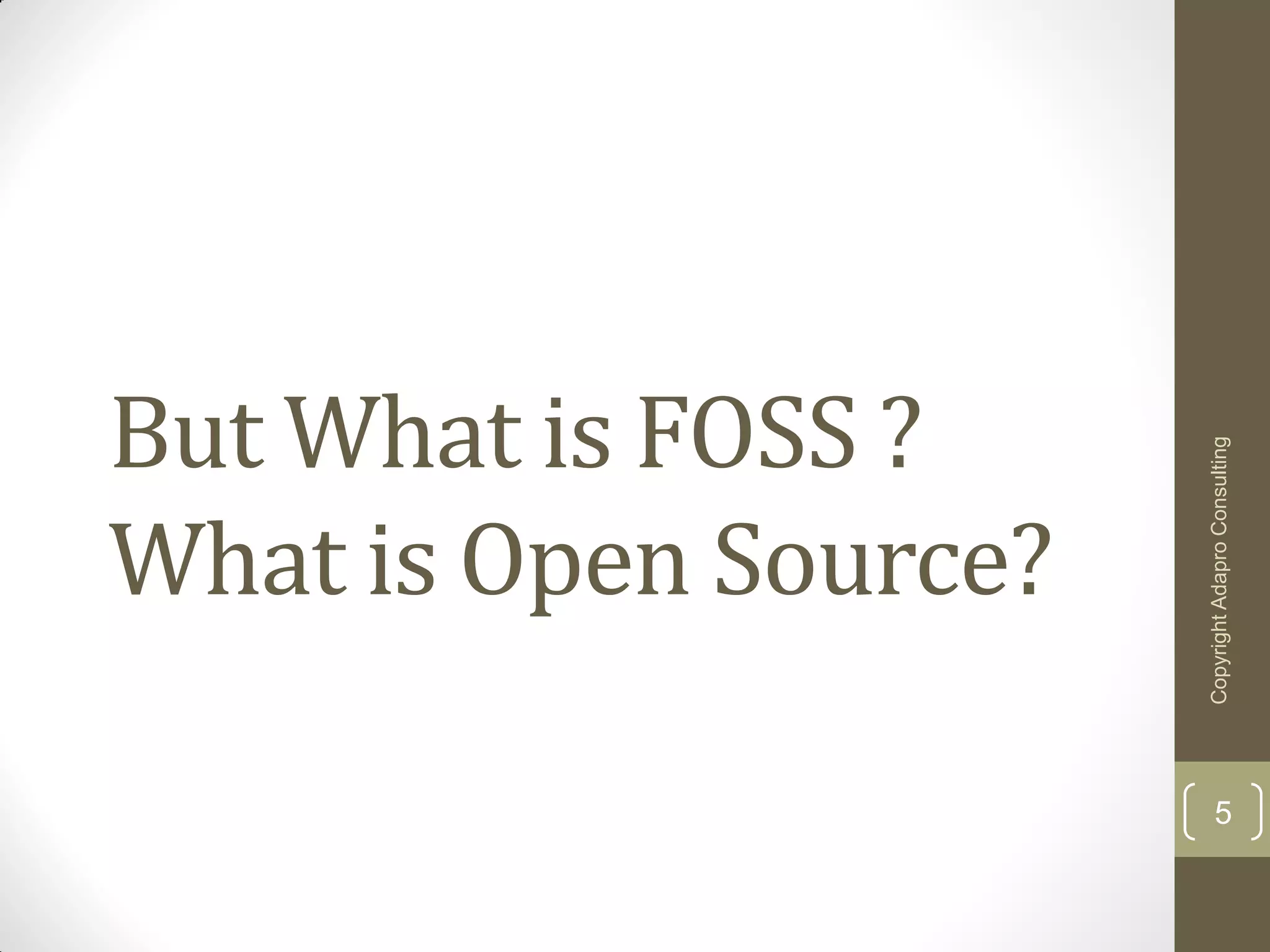 A Roadmap for Students Using FOSS (Free and Open Source Software) and Reaching Goals of ...