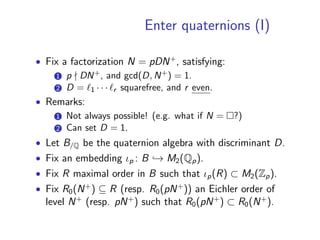 Quaternionic Modular Symbols in Sage | PPT