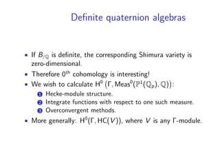 Quaternionic Modular Symbols in Sage | PPT
