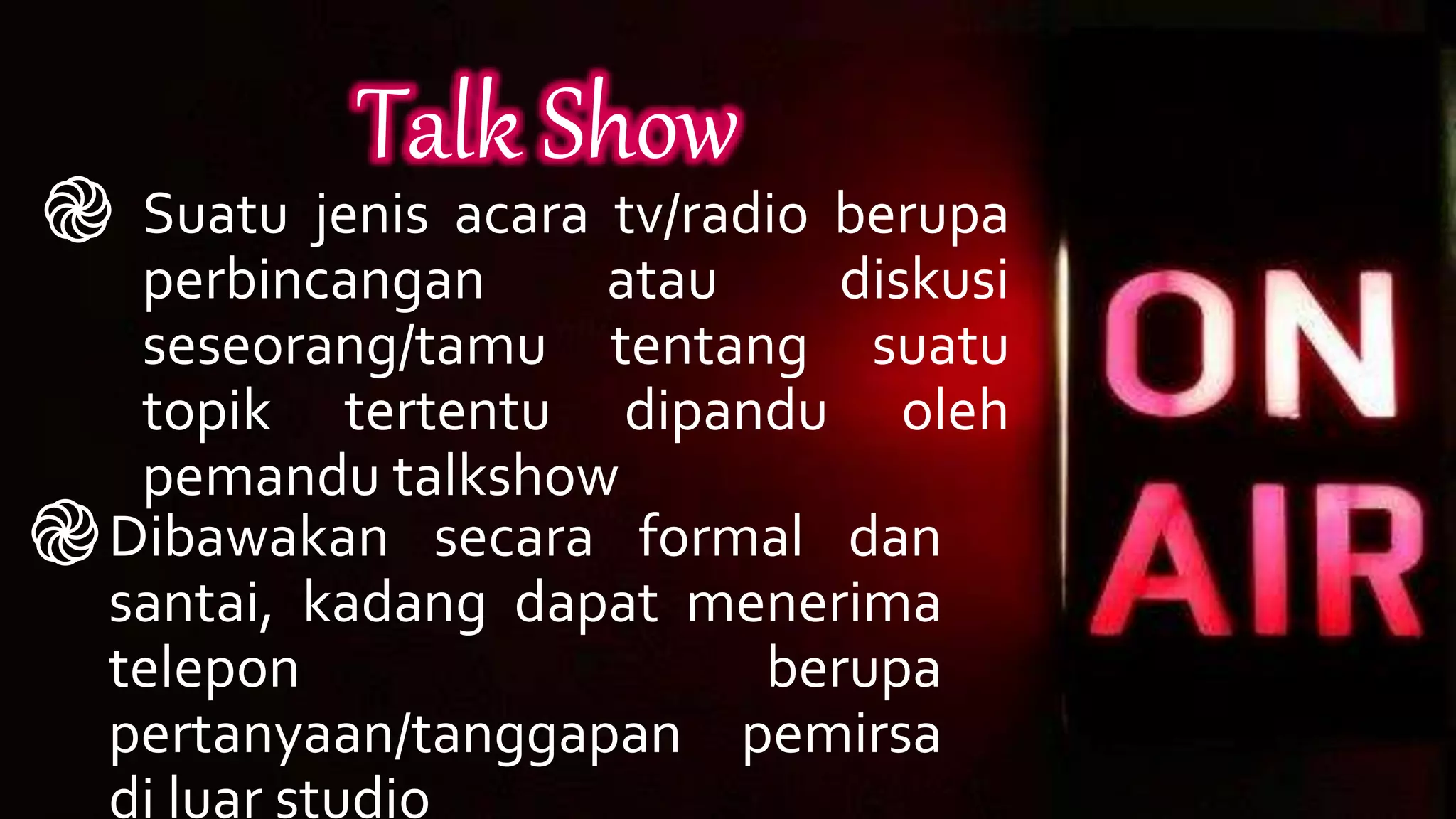 Talk show | PPTX