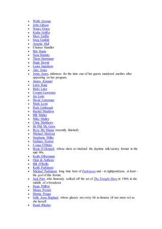 Talk show example and structure | DOCX