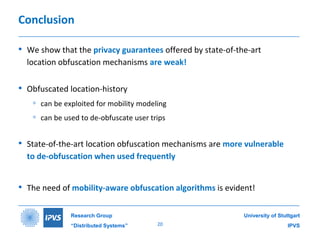 Conference talk: Understanding Vulnerabilities of Location Privacy ...