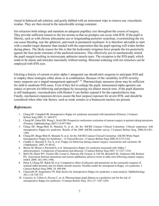 Floppy iris Syndrome | PDF
