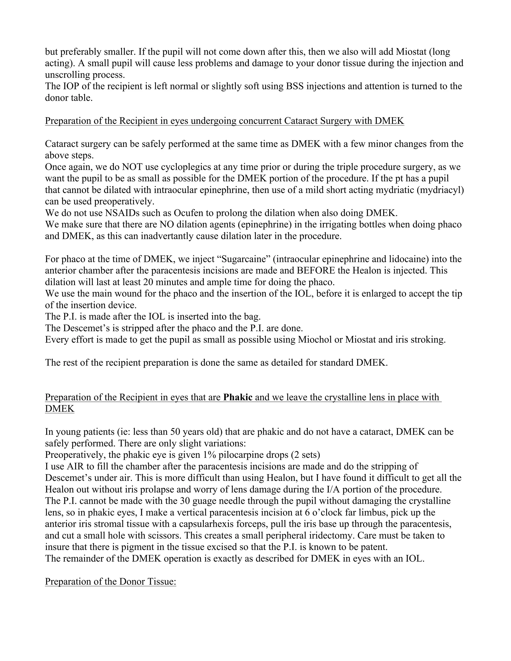 lamellar keratoplasty, DMEK, DSAEK, Cornea Transplant | PDF